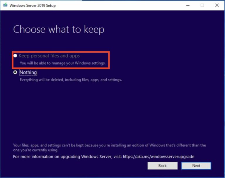 Fix Permission Error and Grayed Out Keep Files in Windows Server